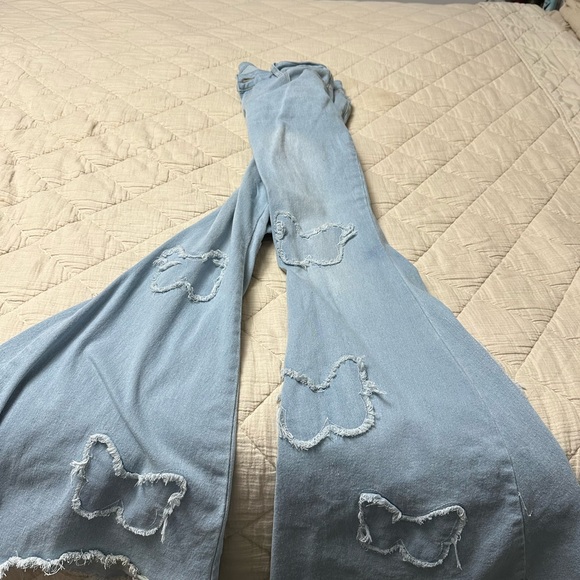 Jeans | Light Blue Distressed Flare Jeans | Poshmark